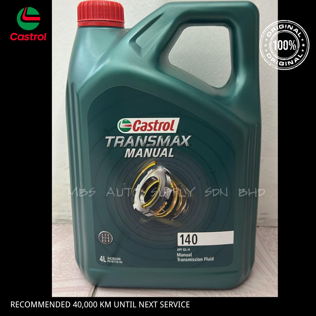 Castrol 140 GL-4 Gear Oil Transmax Manual Transmission Fluid 4Liter ...