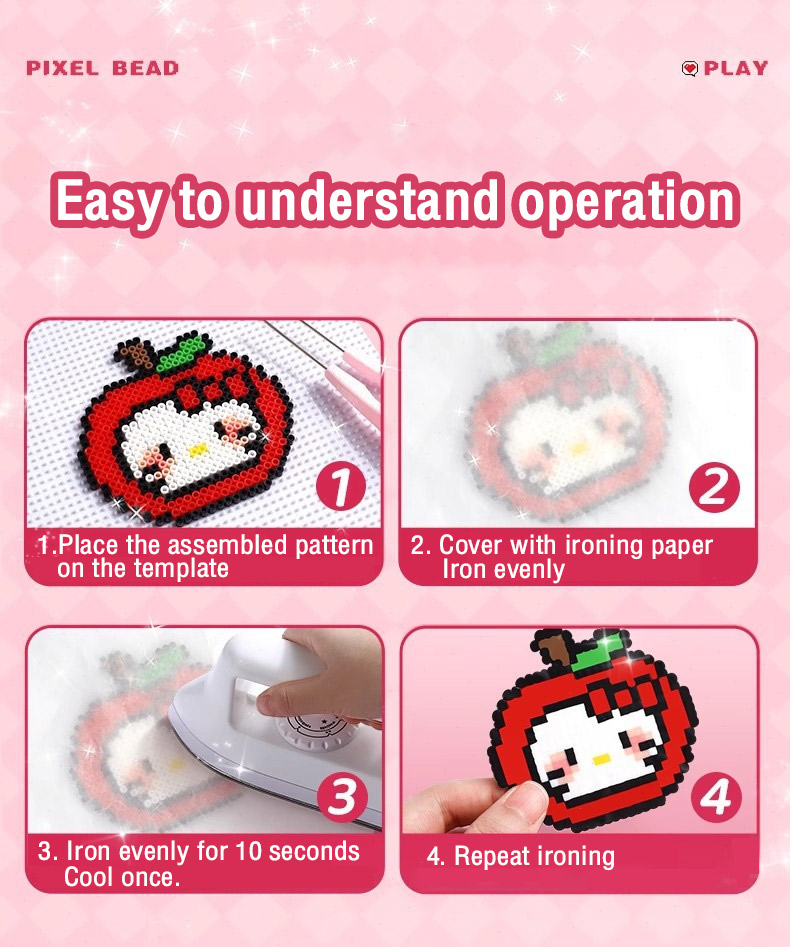 MARD【Ready Stock】DIY Perler Fuse Beads Kit 2.6mm DIY Perler beads With ...