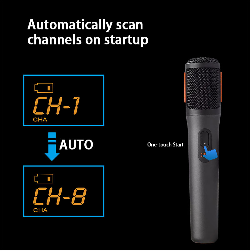 JBL PartyBox Wireless Microphone, UHF Automatic Frequency Portable Home ...