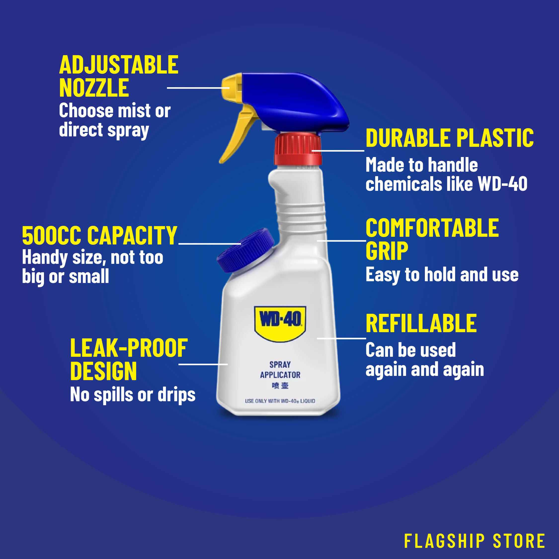 WD-40 Multi-Use Product Spray Applicator 500ml Sprayer Bottle Only ...
