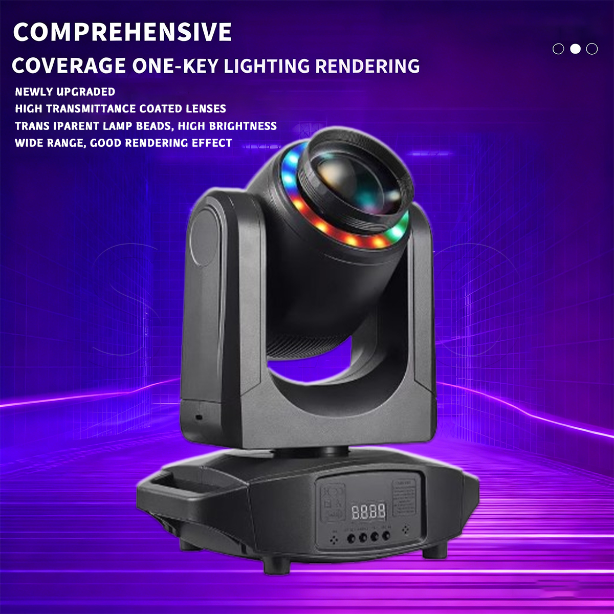 Stage Beam Light Mini LED Moving Head 100-150W 8 Colors Sound Activated ...