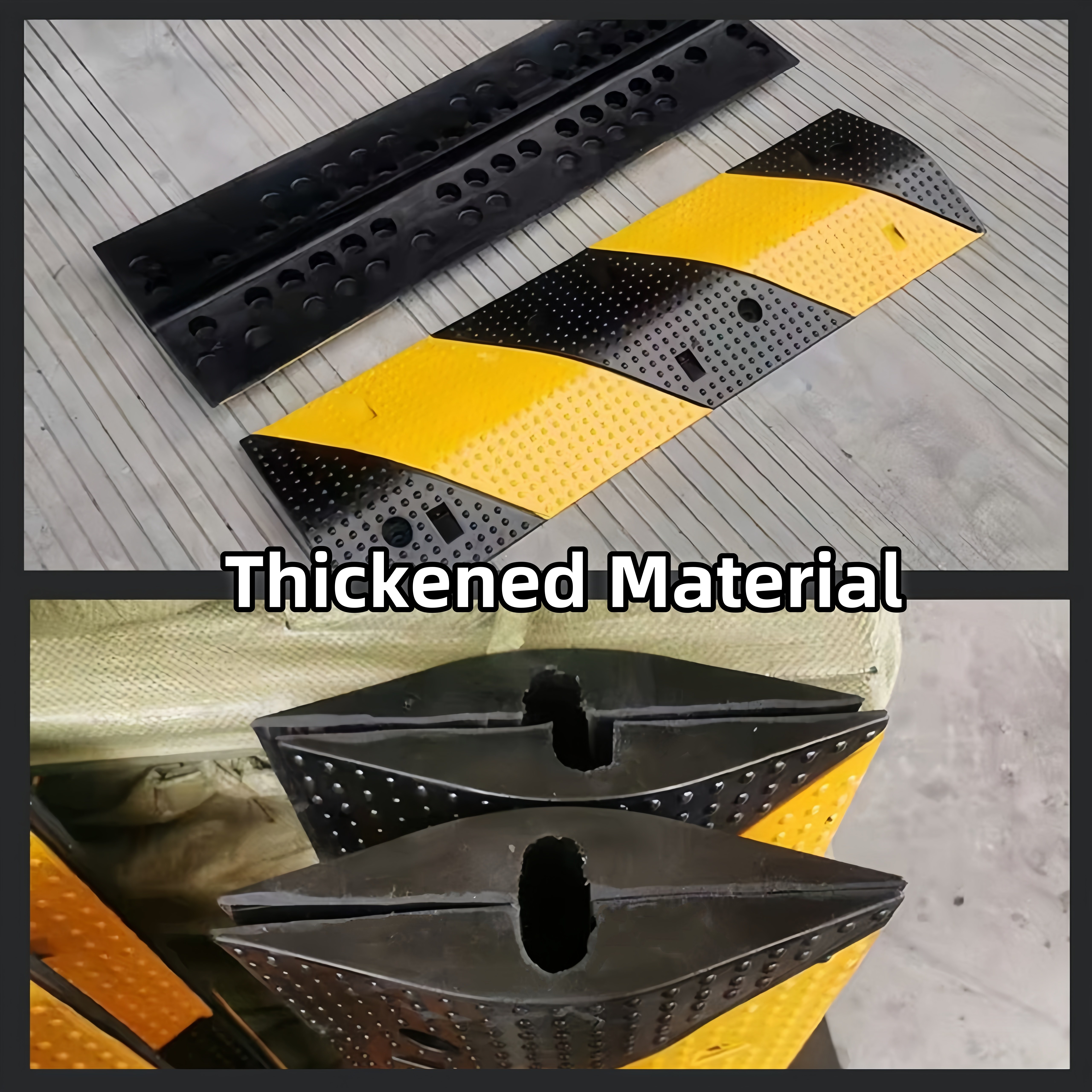 Rubber Cable Hump Speed Bump 1/2 Columns Cable Protector Ramp Indoor ...