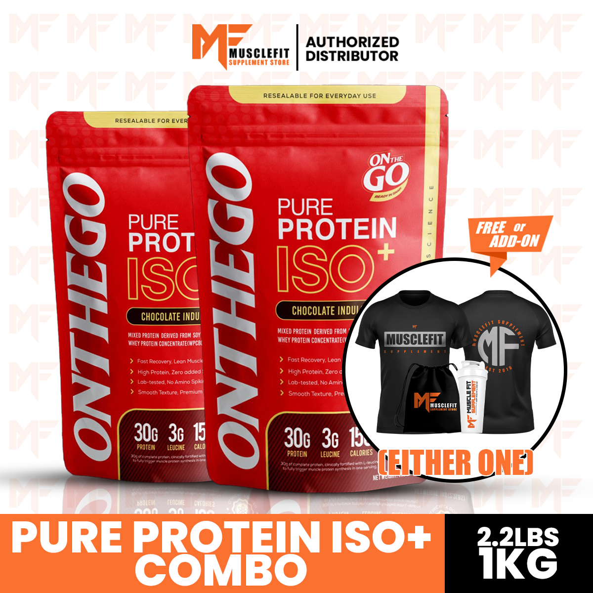 ONTHEGO Pure Protein Isolate (1KG/2.2LBS) - Makanan tambahan protin ...