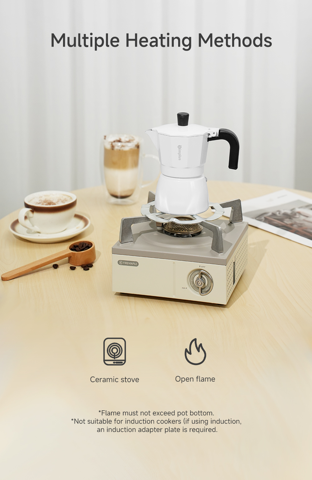 Simplus Moka Pot | 150mL | Single-Valve High-Pressure Extraction ...