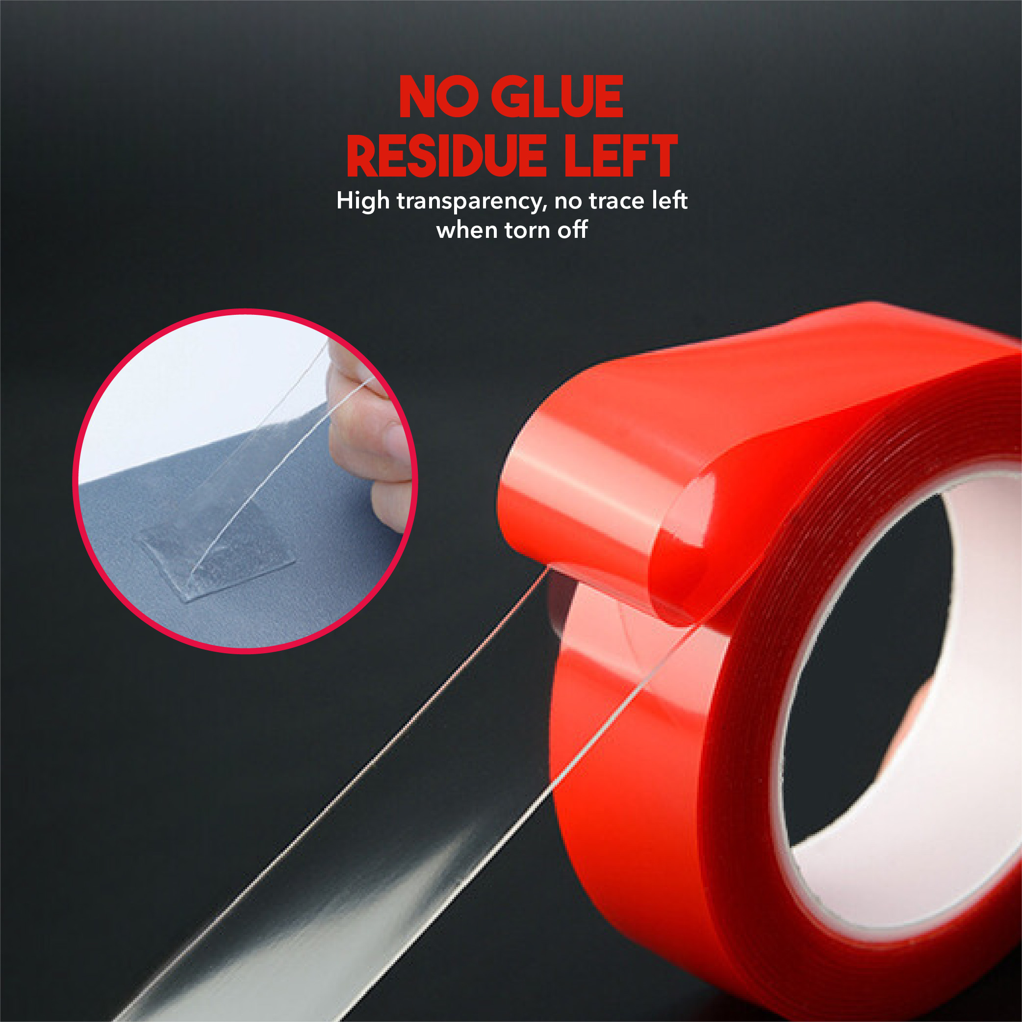 Heavy Duty Double Sided Tape Strong Acrylic Waterproof Transparent ...