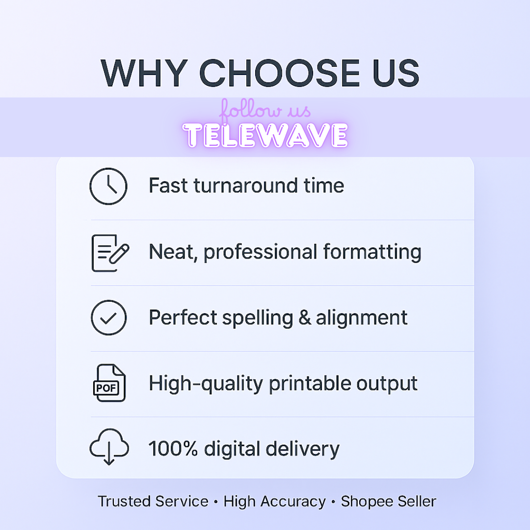 💻 Typing & Document Preparation Service / Servis Taip & Dokumen ...