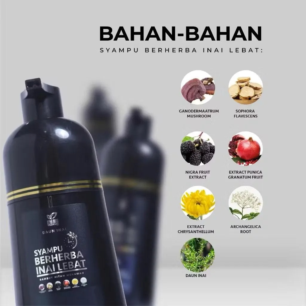Dherbs Halal Hair Dye Shampoo Grey Coverage Natural Black And Brown ...