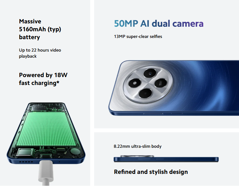redmi 14c|6.88-inch large screen|50MP AI camera|5160mAh battery ...