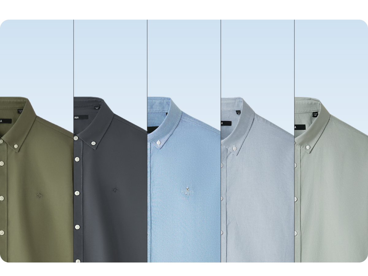 HLA Pure Cotton Oxford Fabric Soft Business Long Sleeve Formal Shirt ...