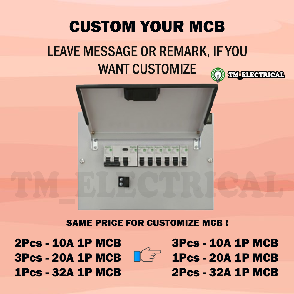 METAL DB BOX FULL COMPLETE SET SINGLE PHASE 40A / 63A RCCB/ELCB / MAIN ...