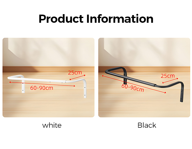 Clothes Rack Hanging Rack Wall 60-90CM Dry Clothes Rack Wall Mounted ...