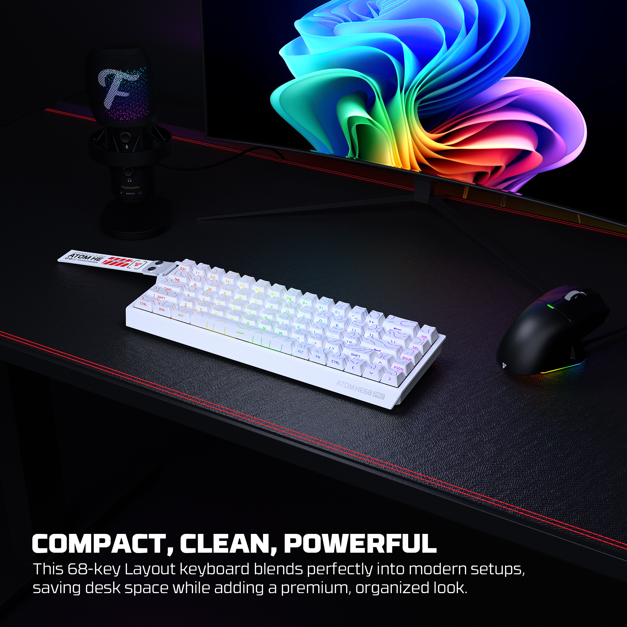 Fantech MK922 ATOM HE68 PRO Wireless Magnetic Switch Keyboard | Shopee ...