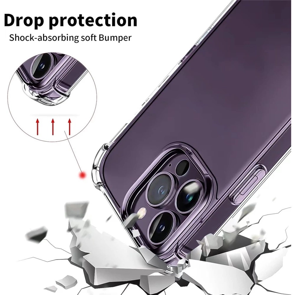 Bumper Shockproof Transparent Soft TPU Silicon Casing For iPhone 17 PRO ...