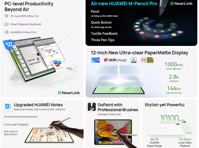 [NEW] HUAWEI MatePad 12X 2026 l WiFi 12+256GB l PC-level WPS Office 3.0 ...