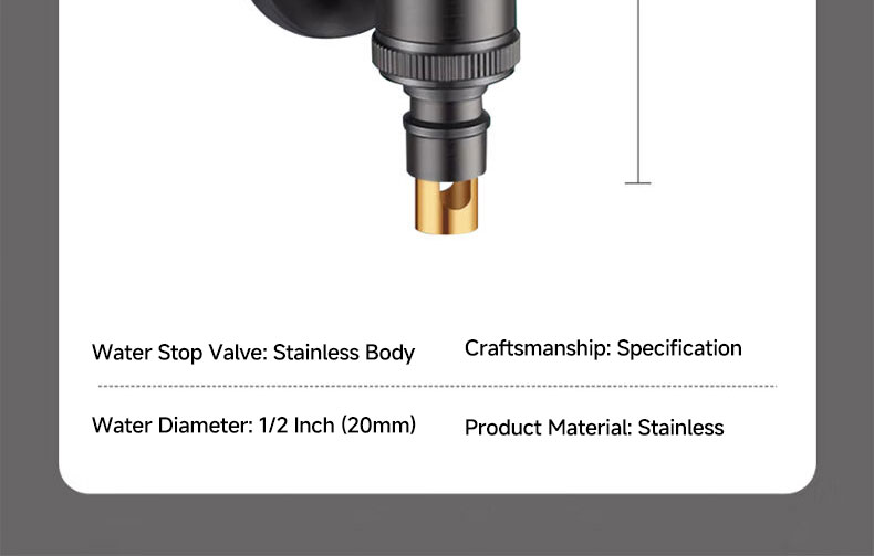 HOMK Washing Machine Angle Valve Stainless Steel Explosion Proof High ...