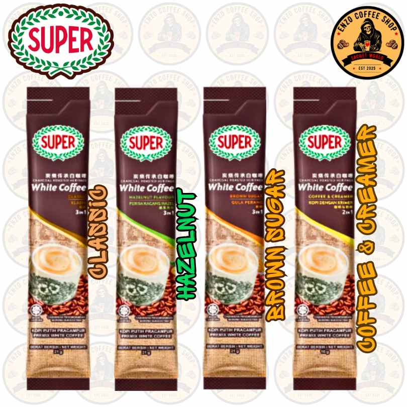 SUPER CHARCOAL ROASTED WHITE COFFEE SERIES / CLASSIC, HAZELNUT, BROWN ...