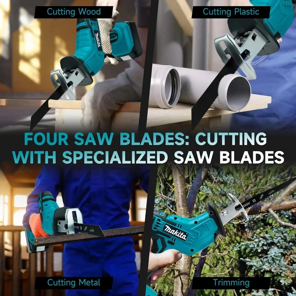 Makita Reciprocating Saw Cordless Electric Saber Saw Portable PVC Metal ...