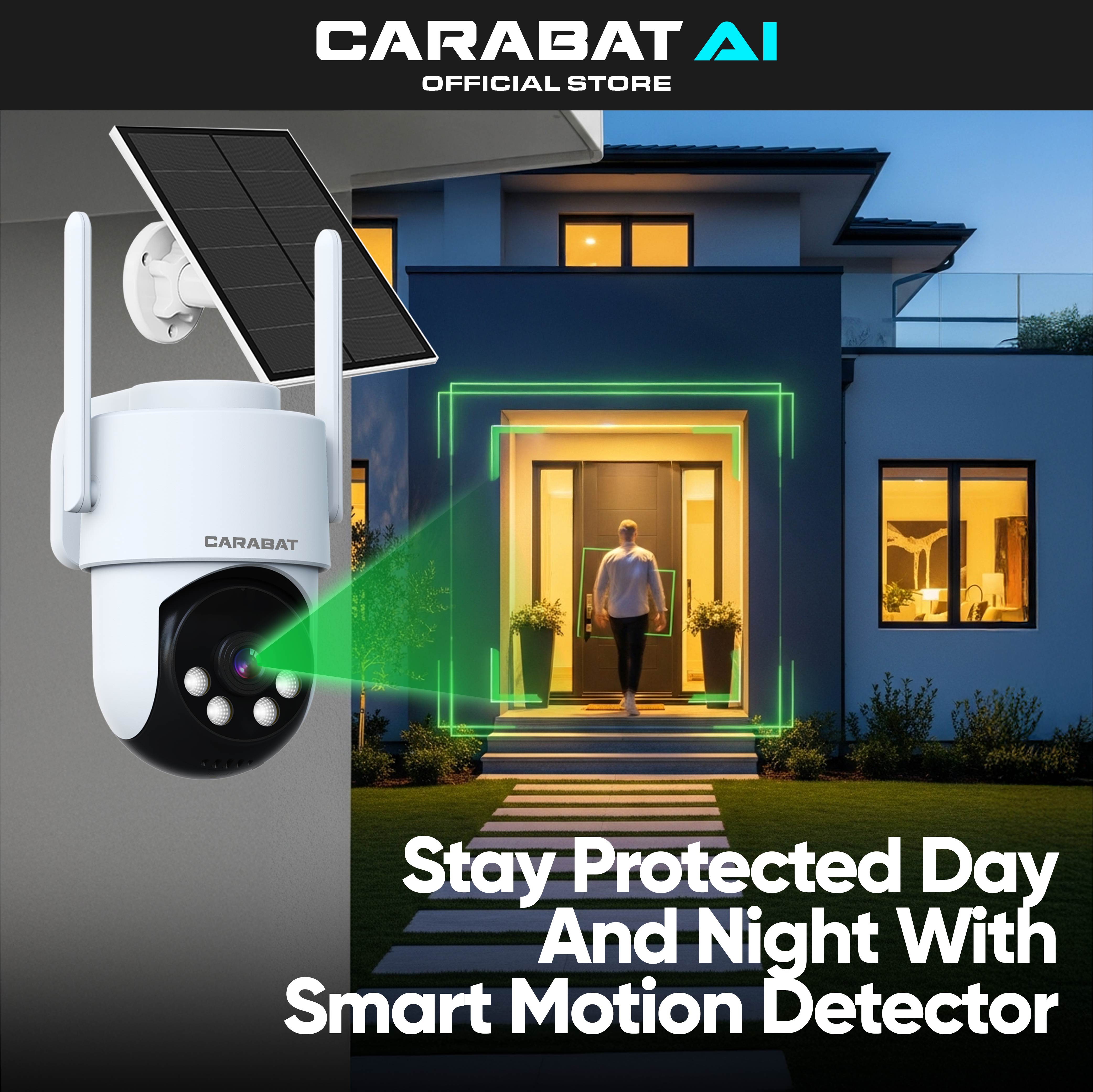 Carabat Solar WiFi CCTV Camera 4MP 2.5K l Pan Tilt l Full Color Night ...