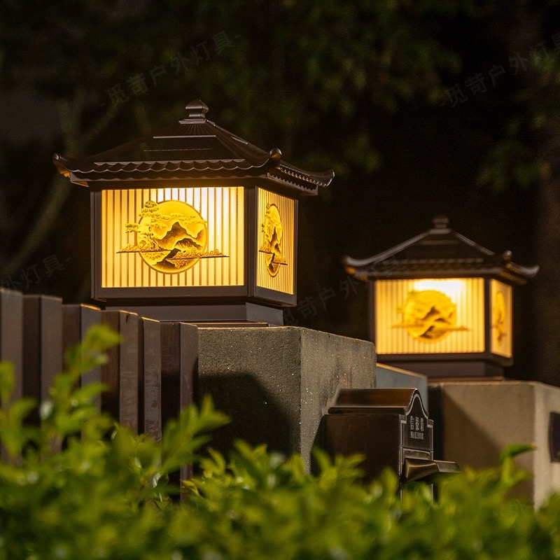 solar light outdoor waterproof Solar Post Light LED Solar Garden post ...