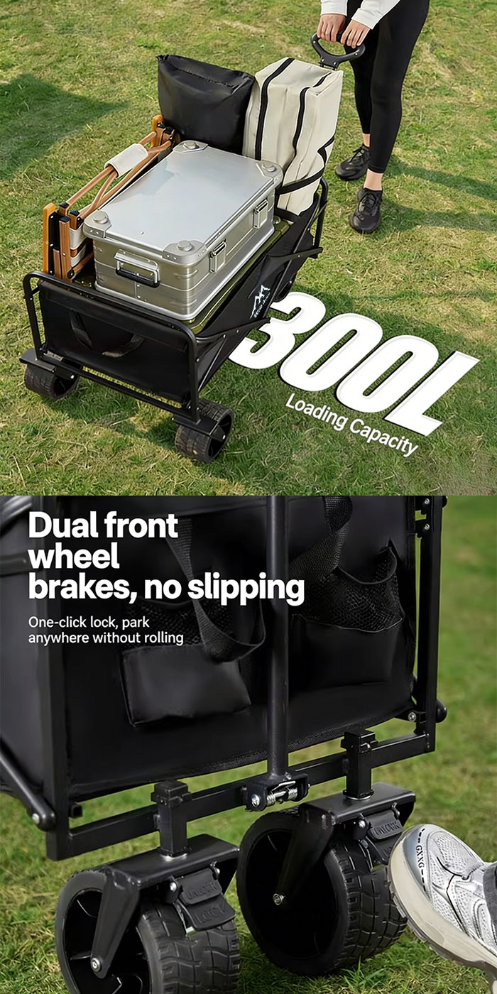 WTHB 300L Outdoor Wagon Trolley Troli Barang Foldable Cart camping ...