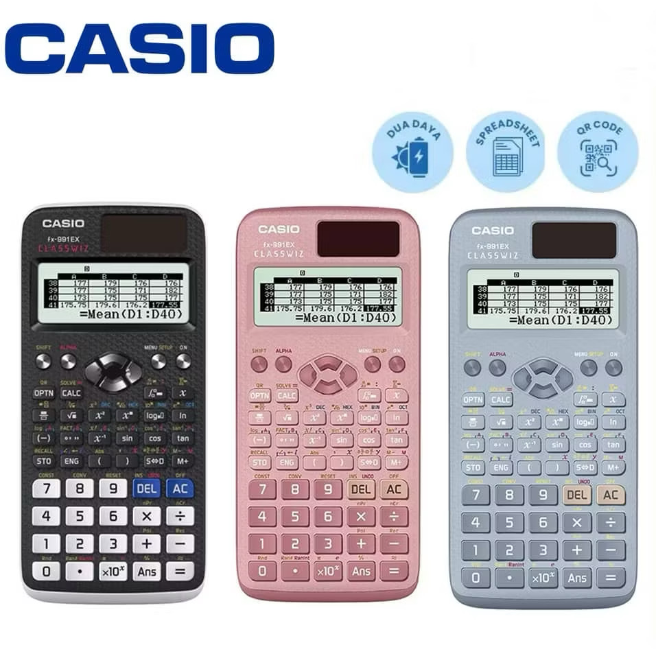 scientific Calculator Casio FX-570EX Classwiz Pink Blue Black School ...