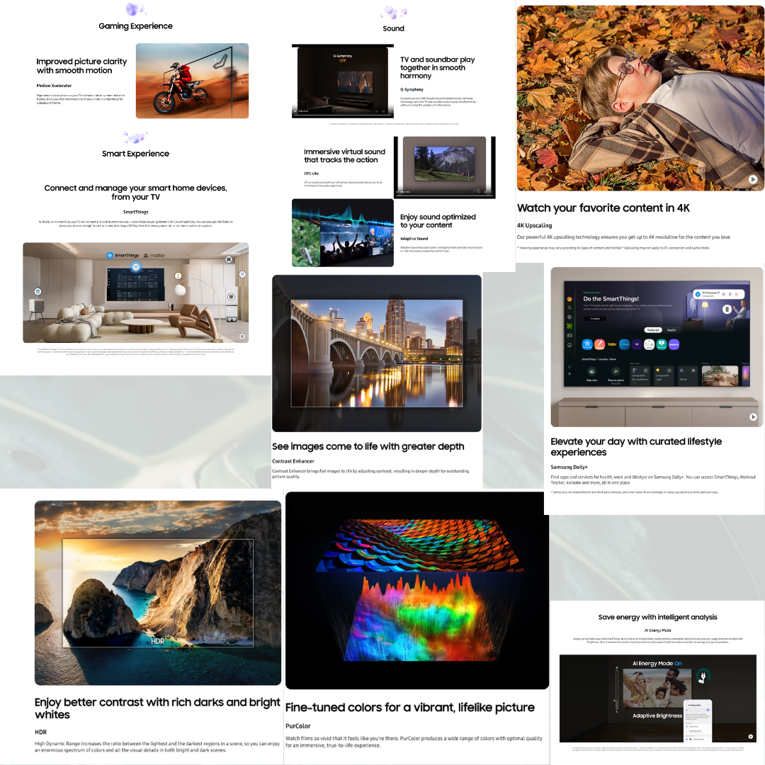 SAMSUNG UA43U8000FKXXM 43 Inch Crystal UHD U8000F 4K Smart TV (2025 ...