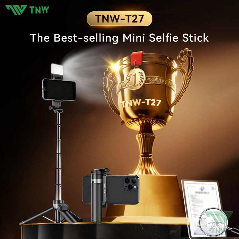 TNW T27 Mini-pro Selfie Stick Tripod 3-in-1 Portable Grip Phone Tripod ...