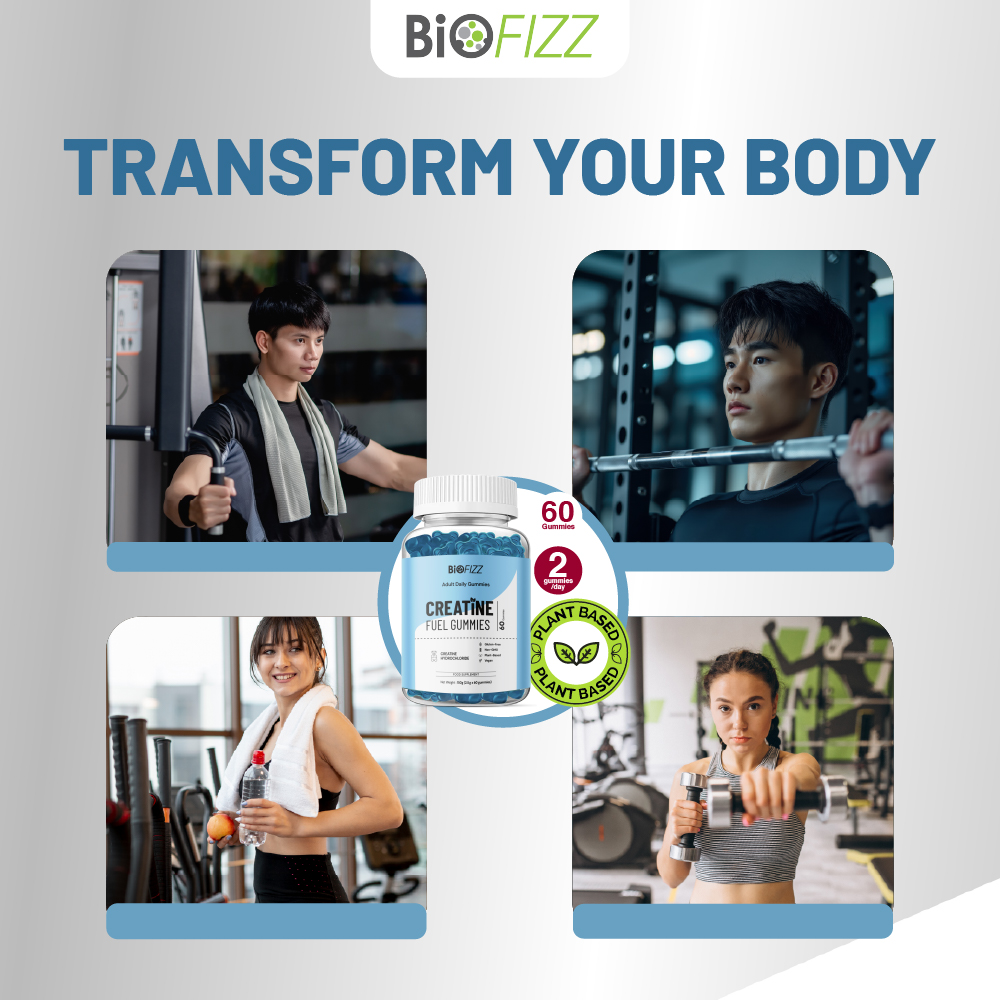 BIOFIZZ Halal Creatine Gummy Supports Muscle Recovery Building Strength ...