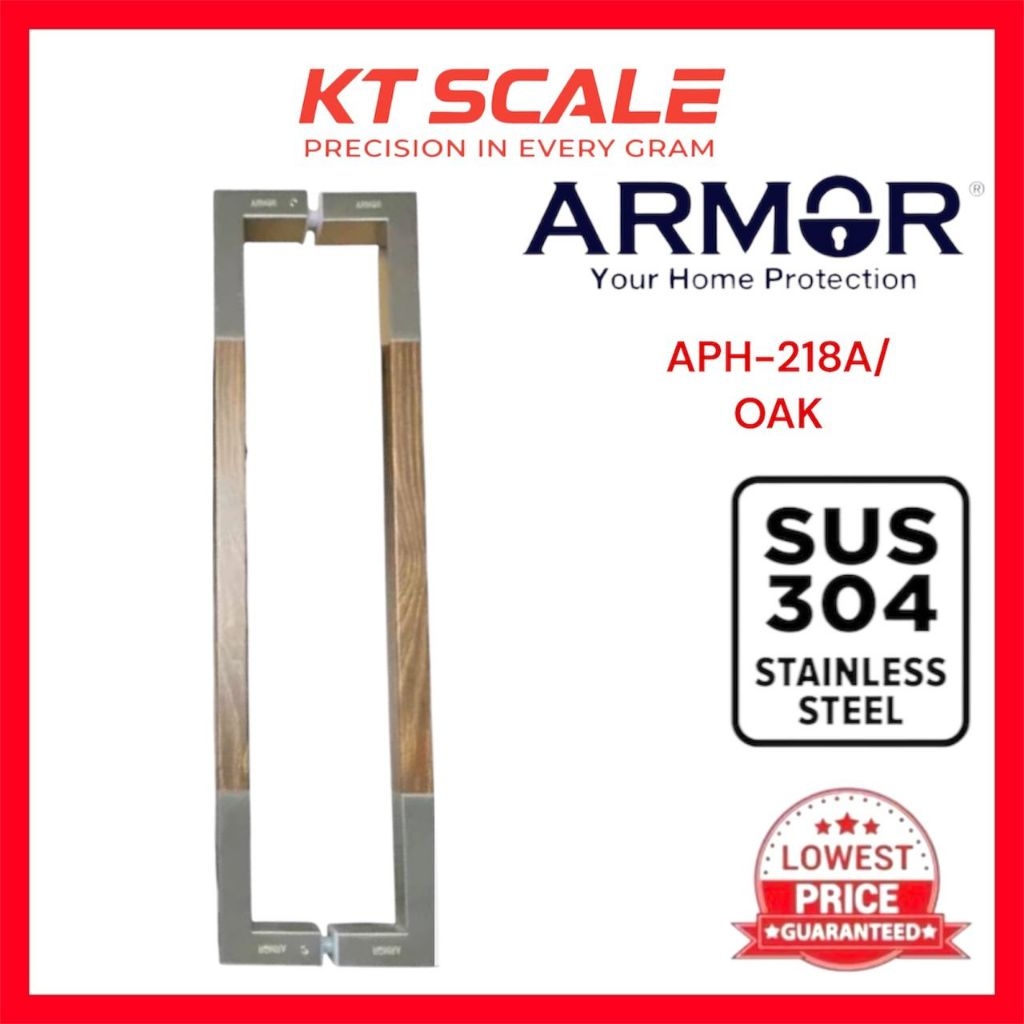 ARMOR STAINLESS STEEL OAK ROSEWOOD PULL HANDLE 1200MM APH-218A | Shopee ...