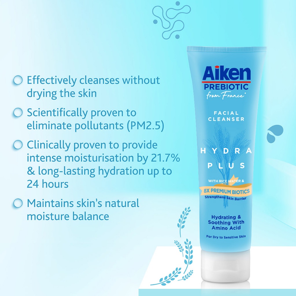 Aiken Prebiotic Perfect Hydra Skin Care Set | Soap Free | Water-based ...