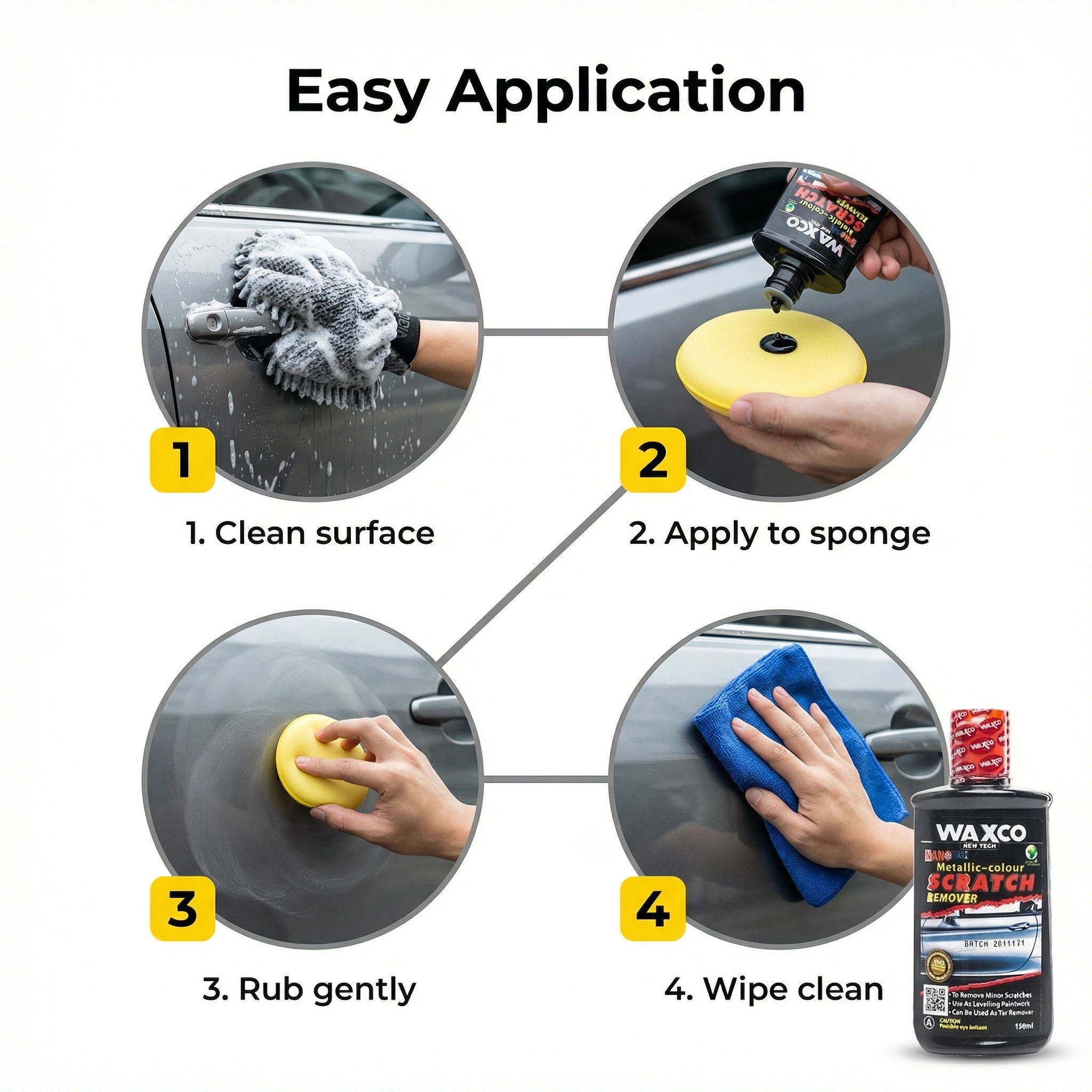 Waxco Scratch Remover 150ml Hilang Calar Kereta Polish Cat Metallic Car ...