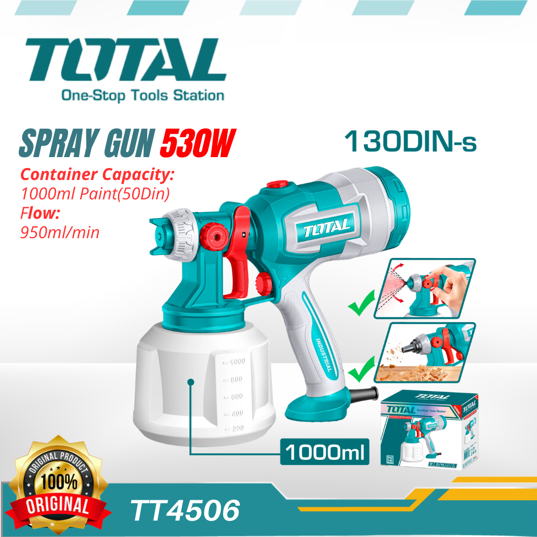 TOTAL TT4506 530W Pistol Sembur | Spray Gun | Shopee Malaysia