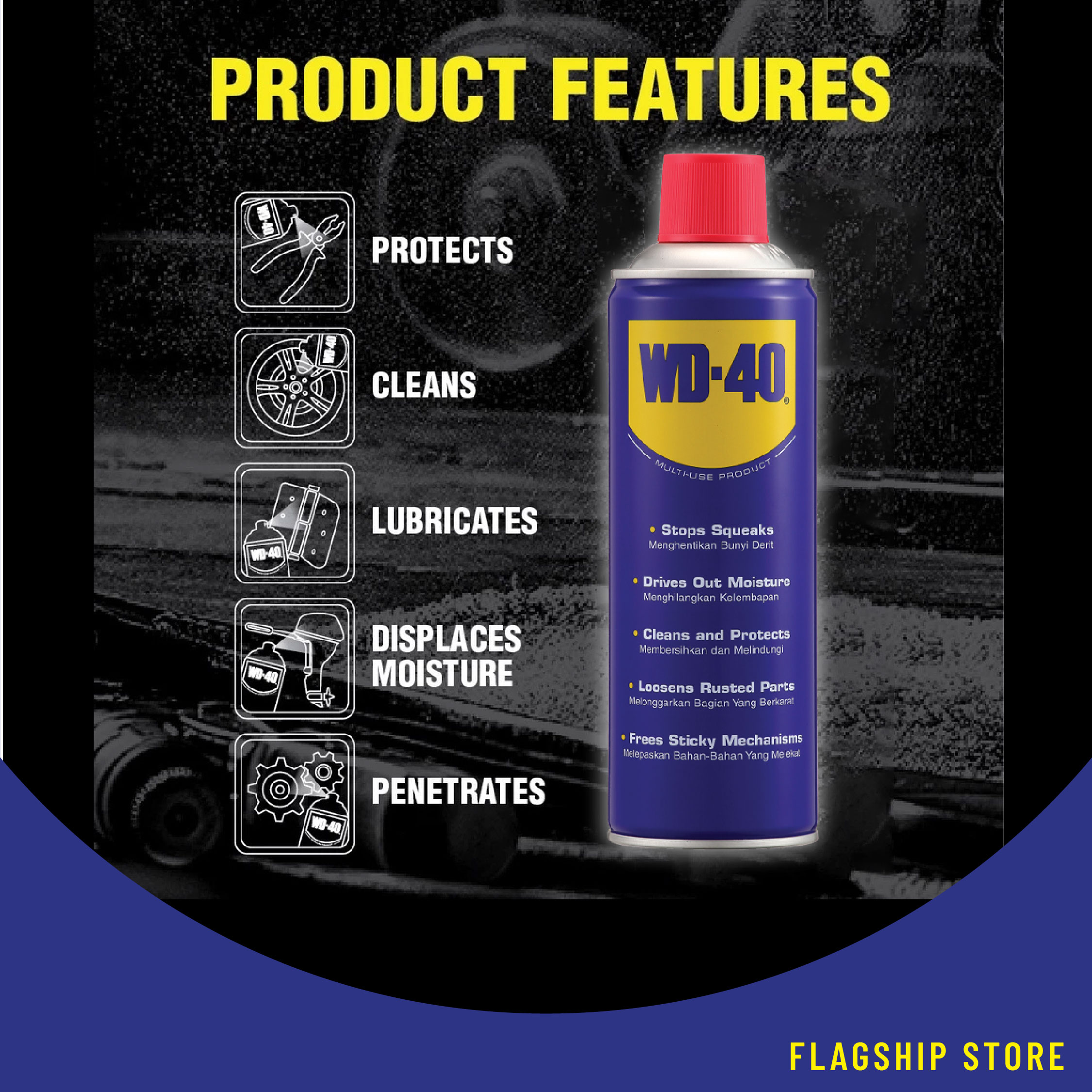 WD-40 Multi-Use Product Multi-Purpose Lubricant Twin Pack 277ml ...