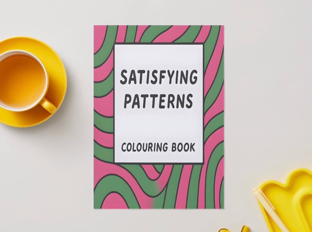 SATISFYING PATTERN COLORING FOR KIDS 30 PAGES RANDOM | KERTAS MELUKIS ...