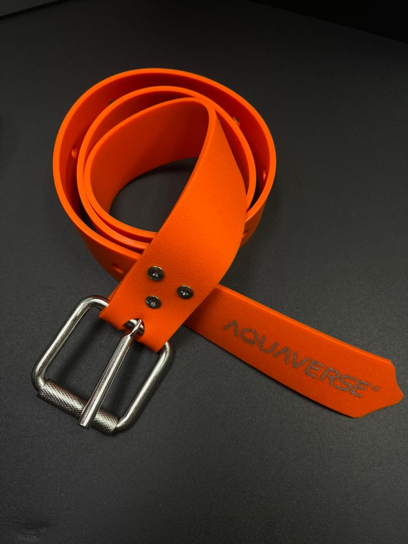 AQUAVERSE 1.3m Freediving Weight Belt Silicone with Stainless Steel ...