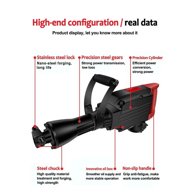 Demolition Hammer 8500W Electric Demolition Rotary Hammer Pick Hammer ...