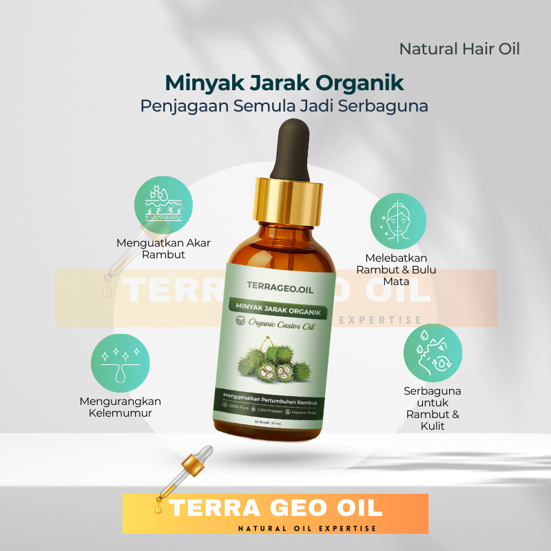 Organic Castor Oil | 100% Pure & Cold-Pressed | Hexane-Free | Minyak ...
