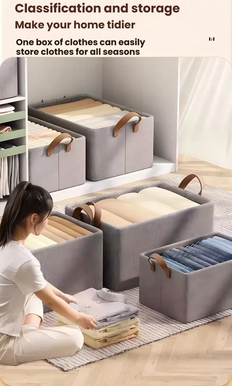 Storage box clothes wardrobe basket Large Capacith Foldable clothes ...