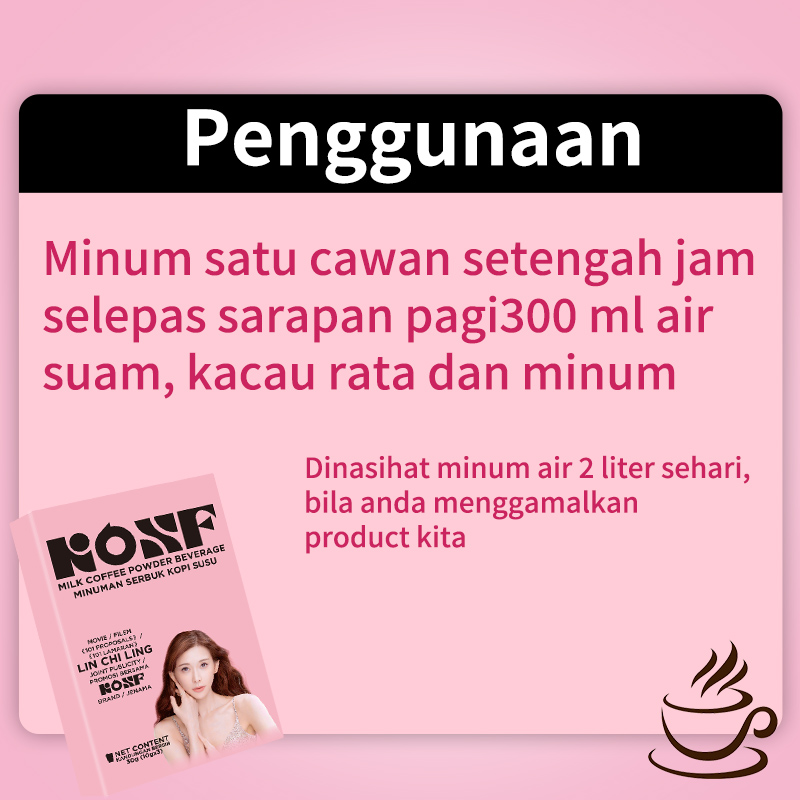 Kosf Fat Burning Coffee Solid Beverage Powder Cup Milk Tea Instant Kosf Small Powder Cup Coffee ...