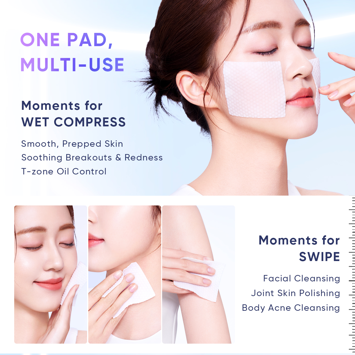 SKINTIFIC AHA, BHA, PHA Exfoliating Pads Toner Soothes Acne and ...