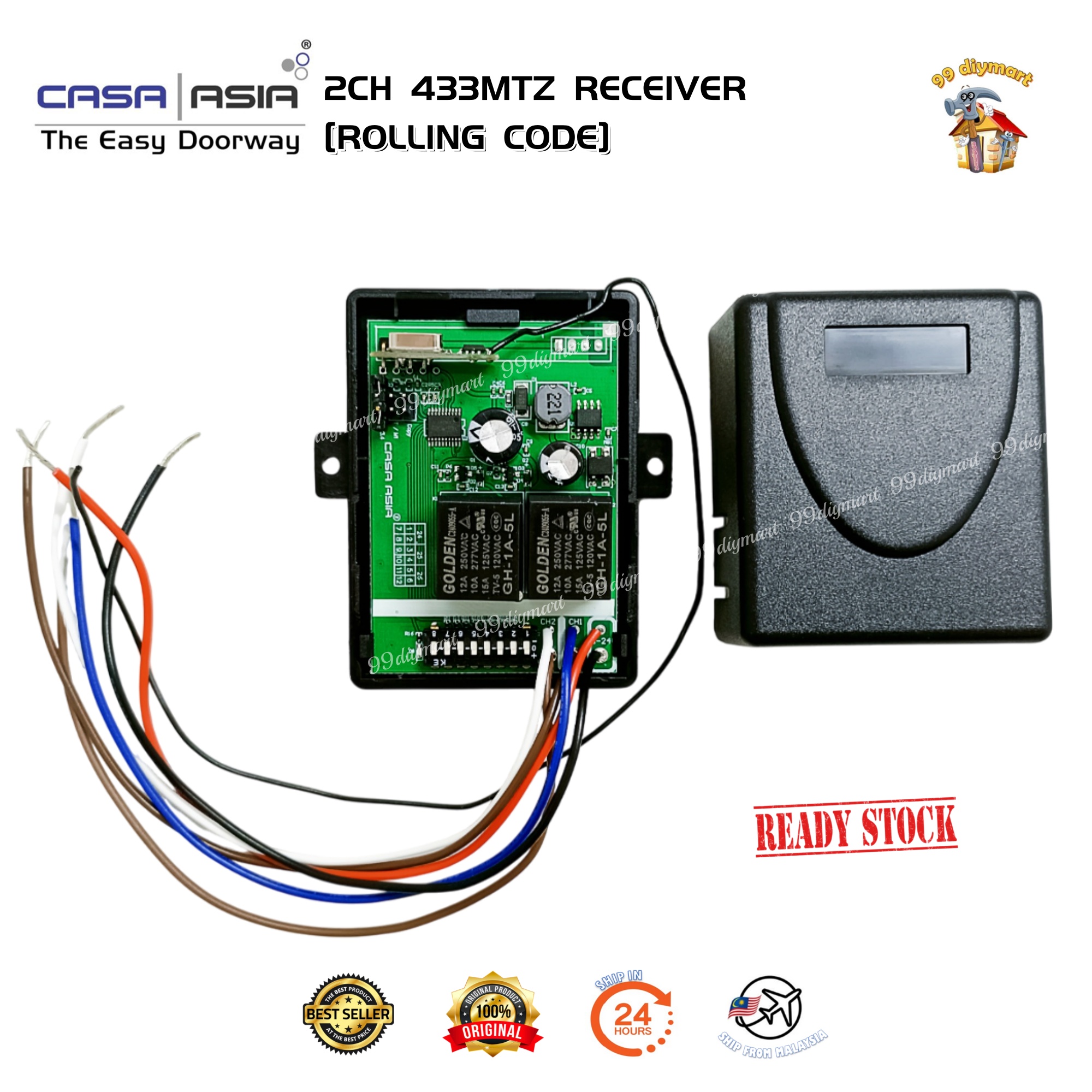 ROLLING CODE- Autogate Casa Asia 2CH 433mtz Alat Kawalan Jauh | Casa ...