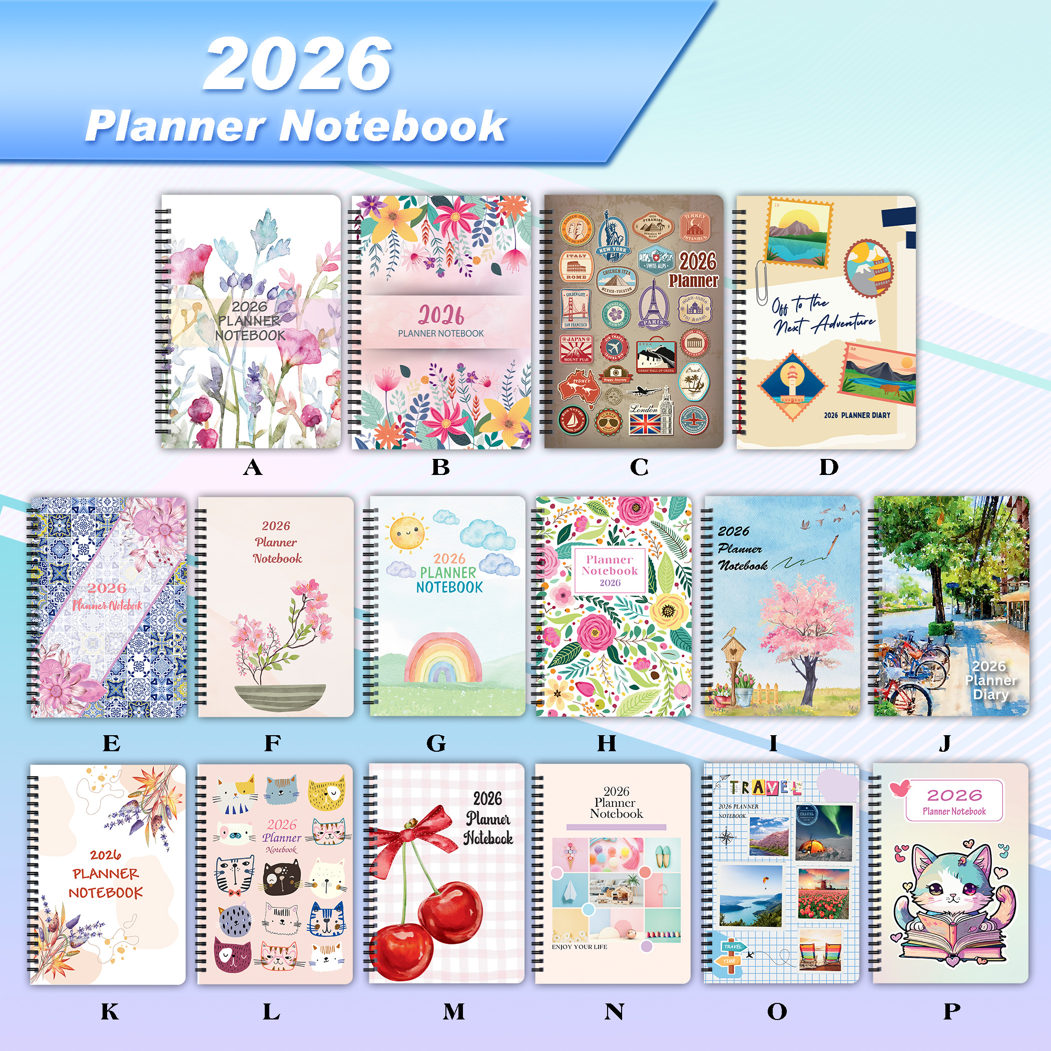 2026 A5 Wire O spiral planner diary week month year planner Journal ...