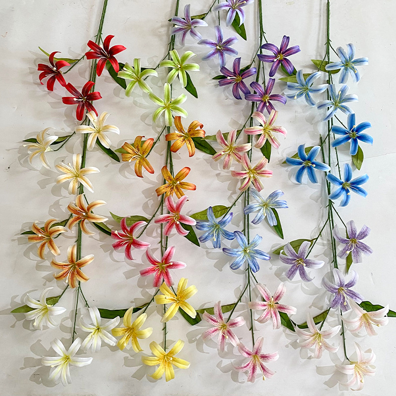 3H 3D Flame Lily Flower & Lean Lily For Wedding Home Decorations ...