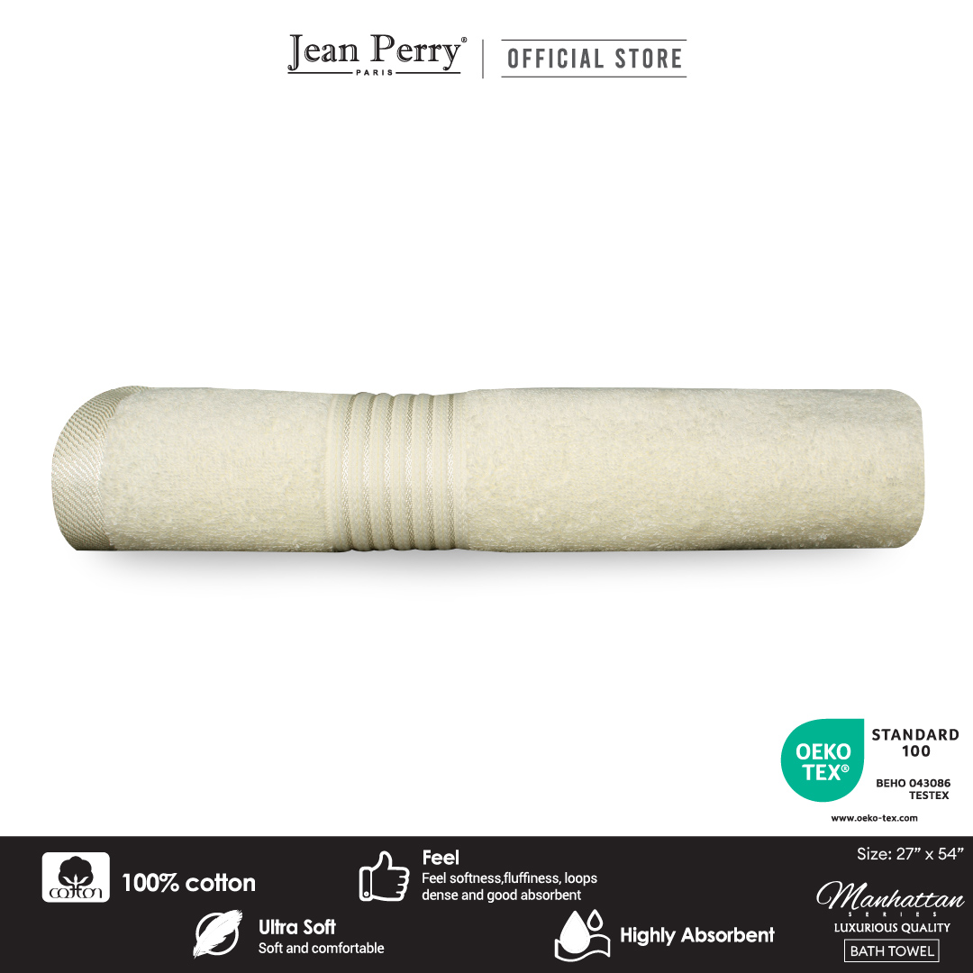 Jean Perry Manhattan Bath Towel - 100% Cotton - 27inches x 54 inches ...