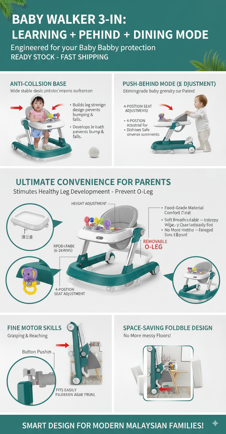 Beige baby push walker Anti-rollover anti-O-legs can sit baby starting ...
