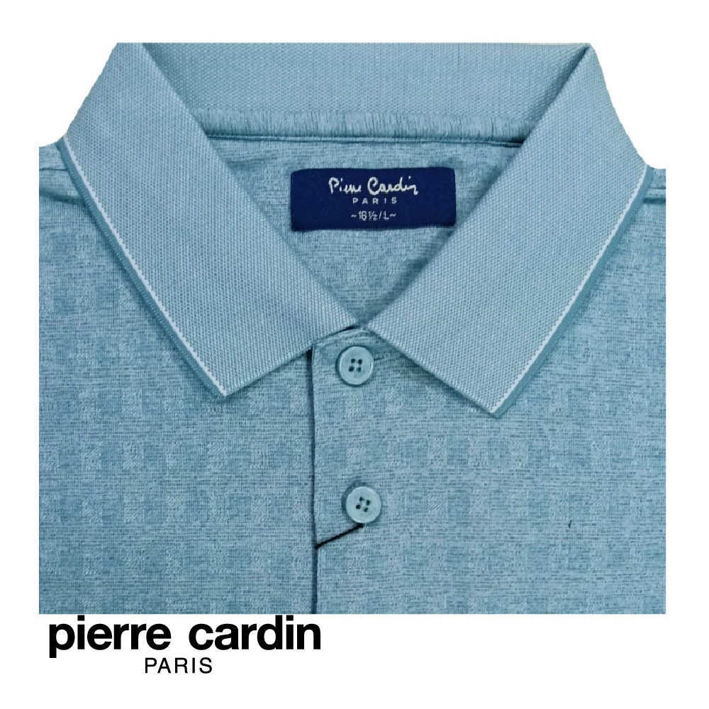 Pierre Cardin Mens Short Sleeve Mixed Yarn Polo Tee With Pocket (Modern ...