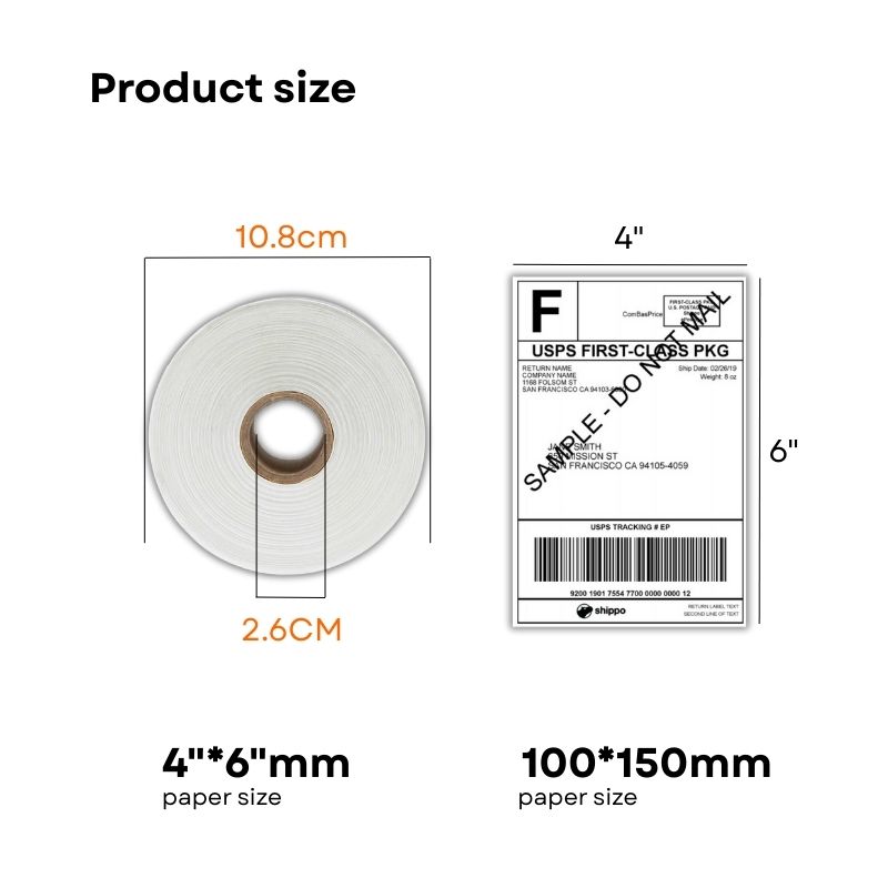 500pcs A6 Thermal Label Roll 100x150mm | AWB Airway Bill Shipping Print ...