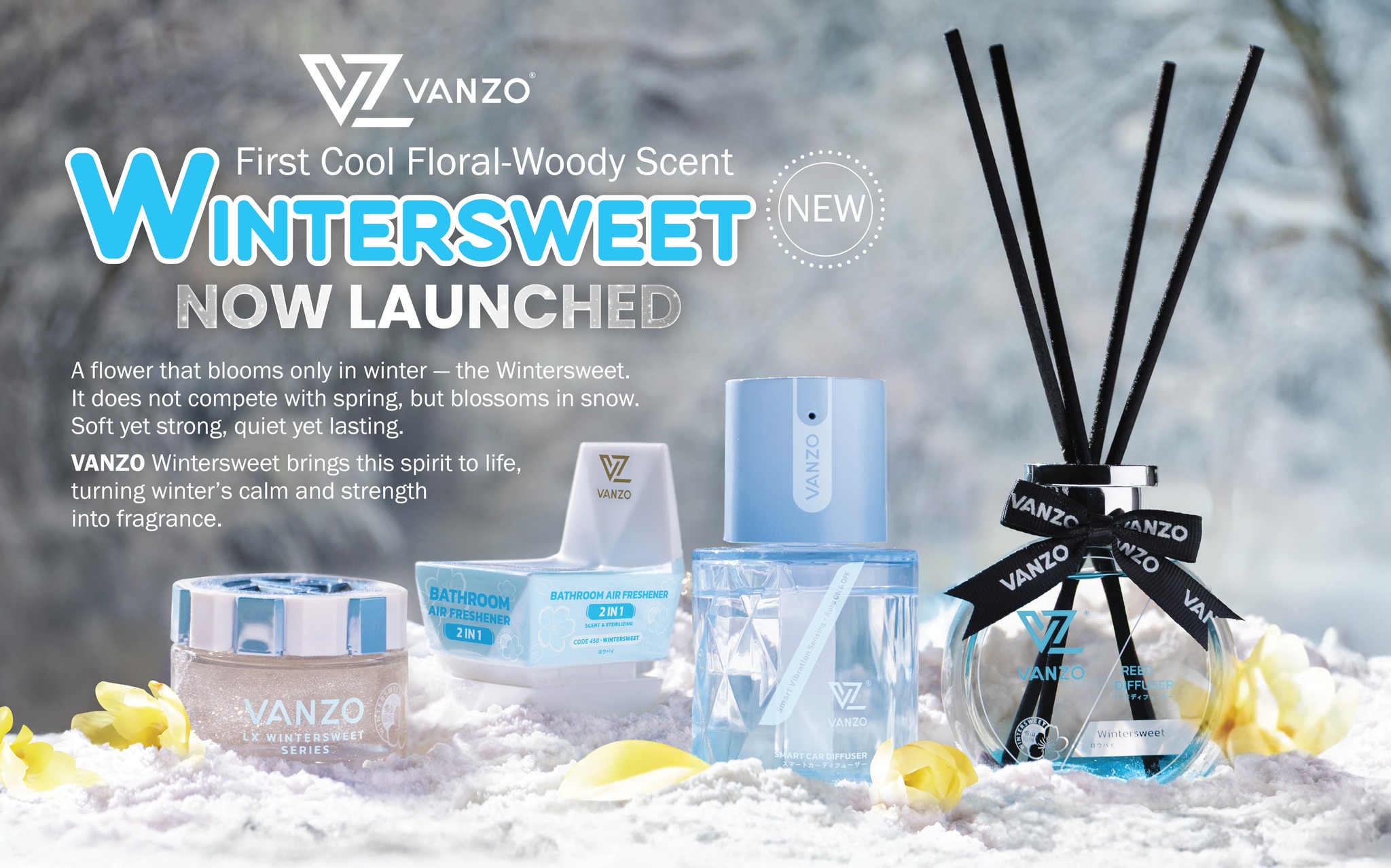𝗩𝗔𝗡𝗭𝗢 Smart Car Diffuser Refill Pack - Wintersweet (100ml) | 雪山腊梅 ...