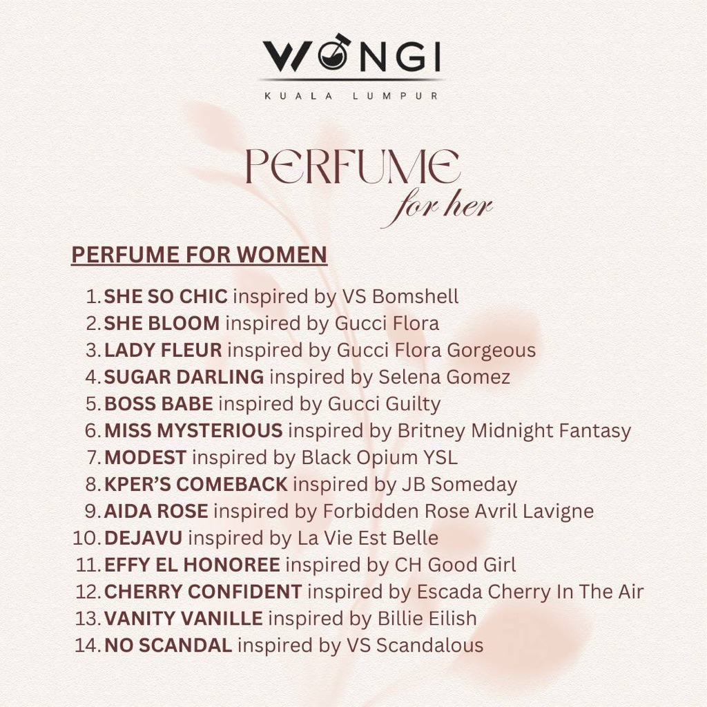 WONGI PERFUME BERTARAF ANTARABANGSA BOSS BABE, TRAVEL PACK, TAHAN LAMA ...