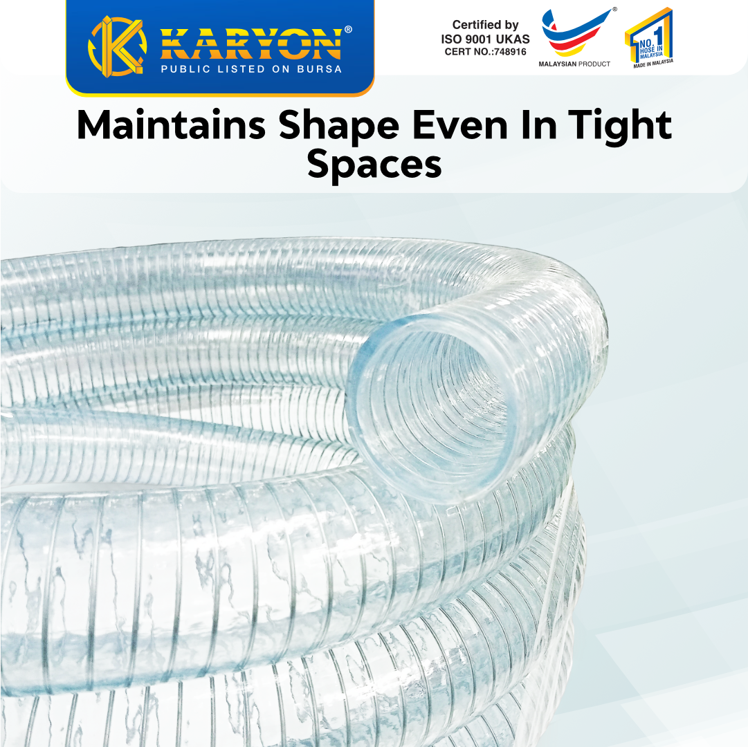 Karyon® PVC Steel Wire Reinforced Spring Hose for liquids, Chemicals ...